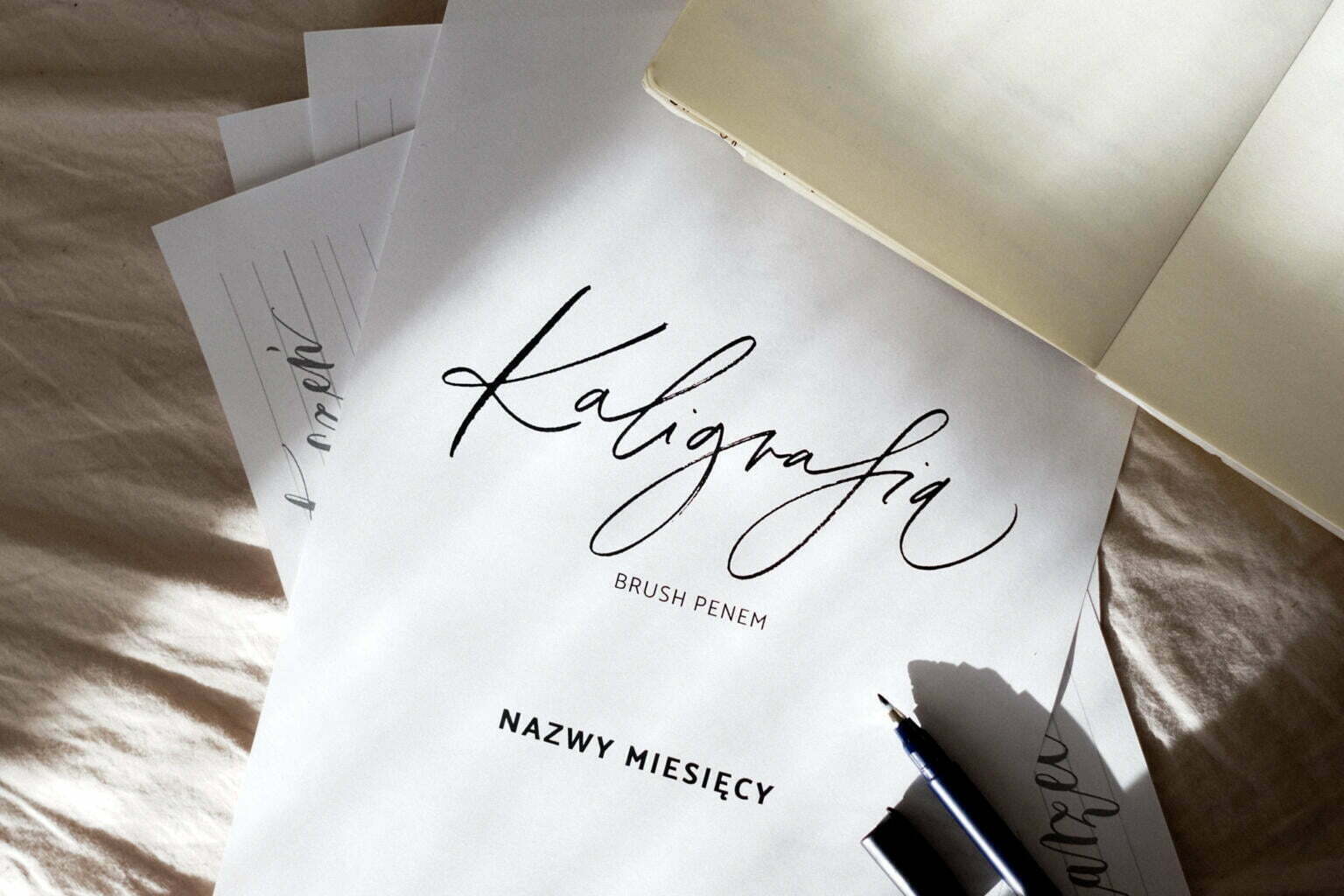 Kaligrafia nowoczesna dla początkujących, zeszyt ćwiczeń do kaligrafii ...